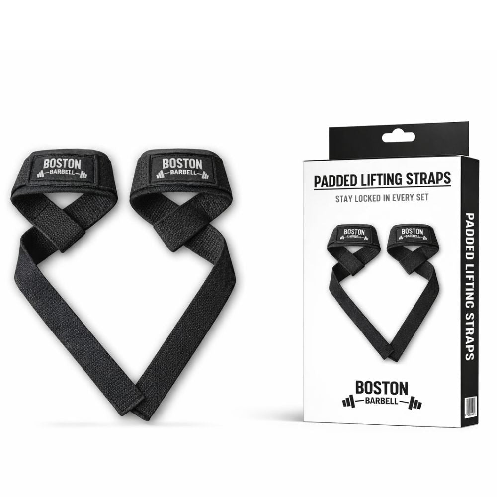 Boston Barbell Padded Lifting Straps - Black - Urban Gym Wear