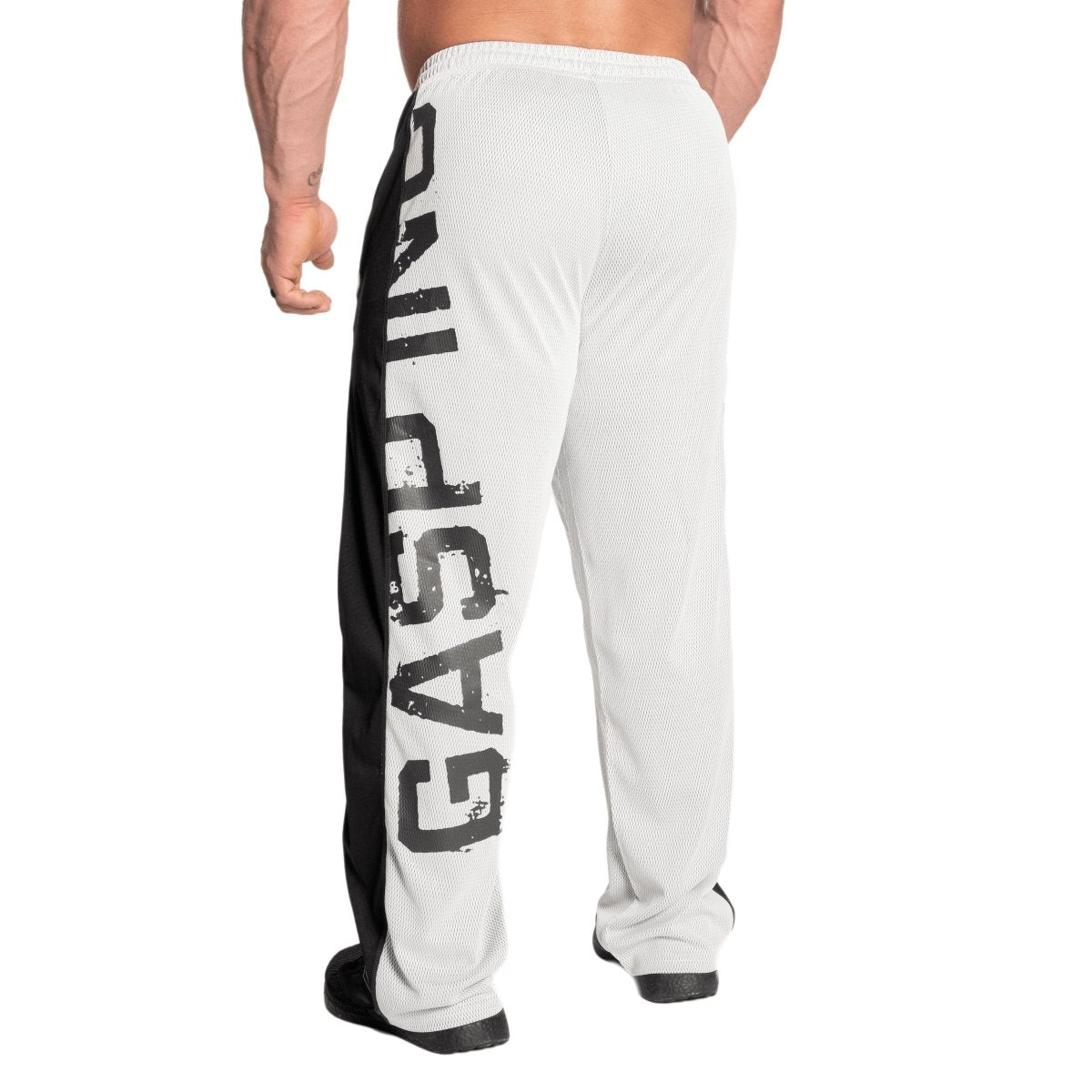 GASP No1 Mesh Pants - White/Grey - Urban Gym Wear